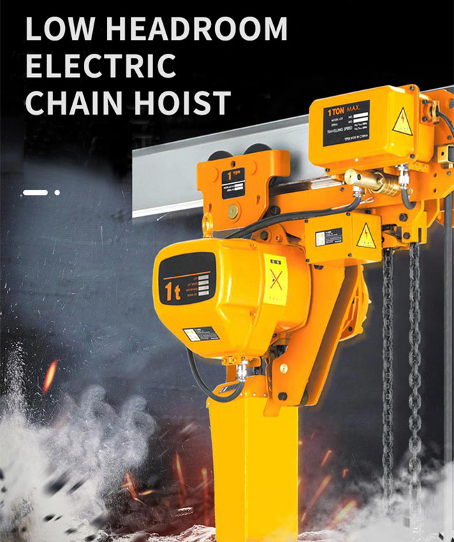 Low Noise Low Headroom Chain Hoist