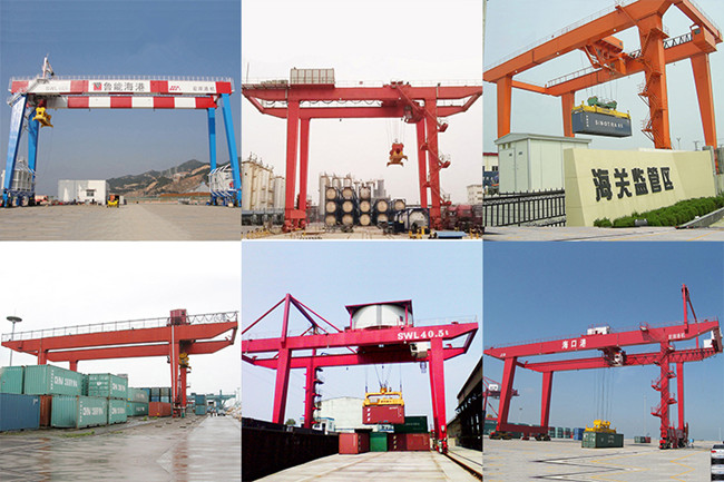 Sea Port RMG Rail Mounted Container Gantry Crane Double Girders Beams ...