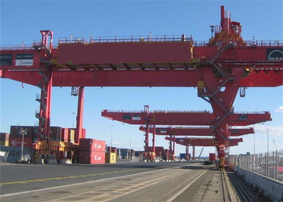 Sea Port RMG Rail Mounted Container Gantry Crane Double Girders Beams ...