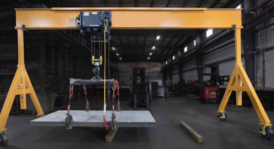 Warehouse 1t-10t Lightweight Portable Gantry Crane With Outward Wheels